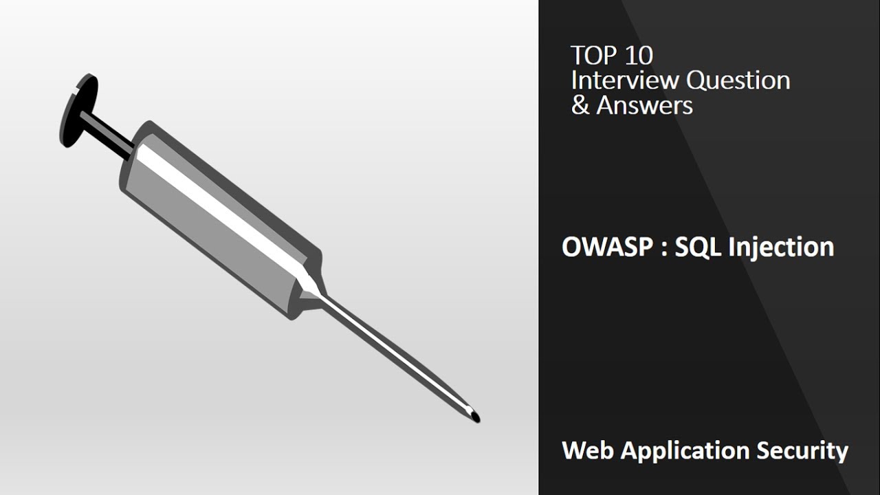 Top 10 Interview Questions Sql Injection Owasp Application Security All About Testing 3058