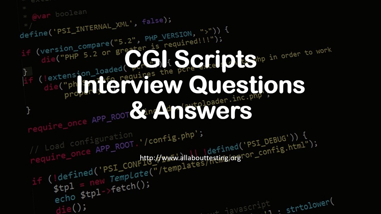 cover cgi scripts interview – All About Testing
