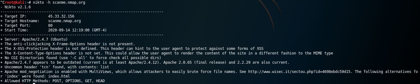 nikto-example – All About Testing