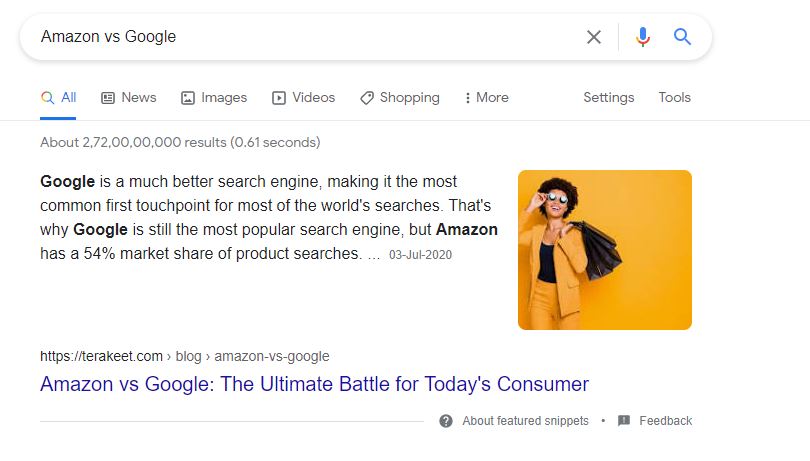 Amazon-vs-Google – All About Testing
