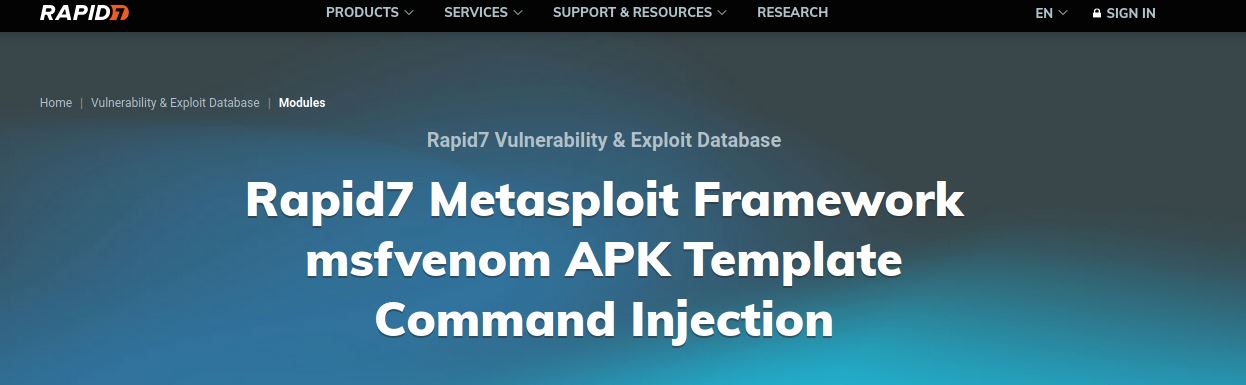 Rapid7-Metasploit-Framework-msfvenom-APK-Template-Command-Injection ...
