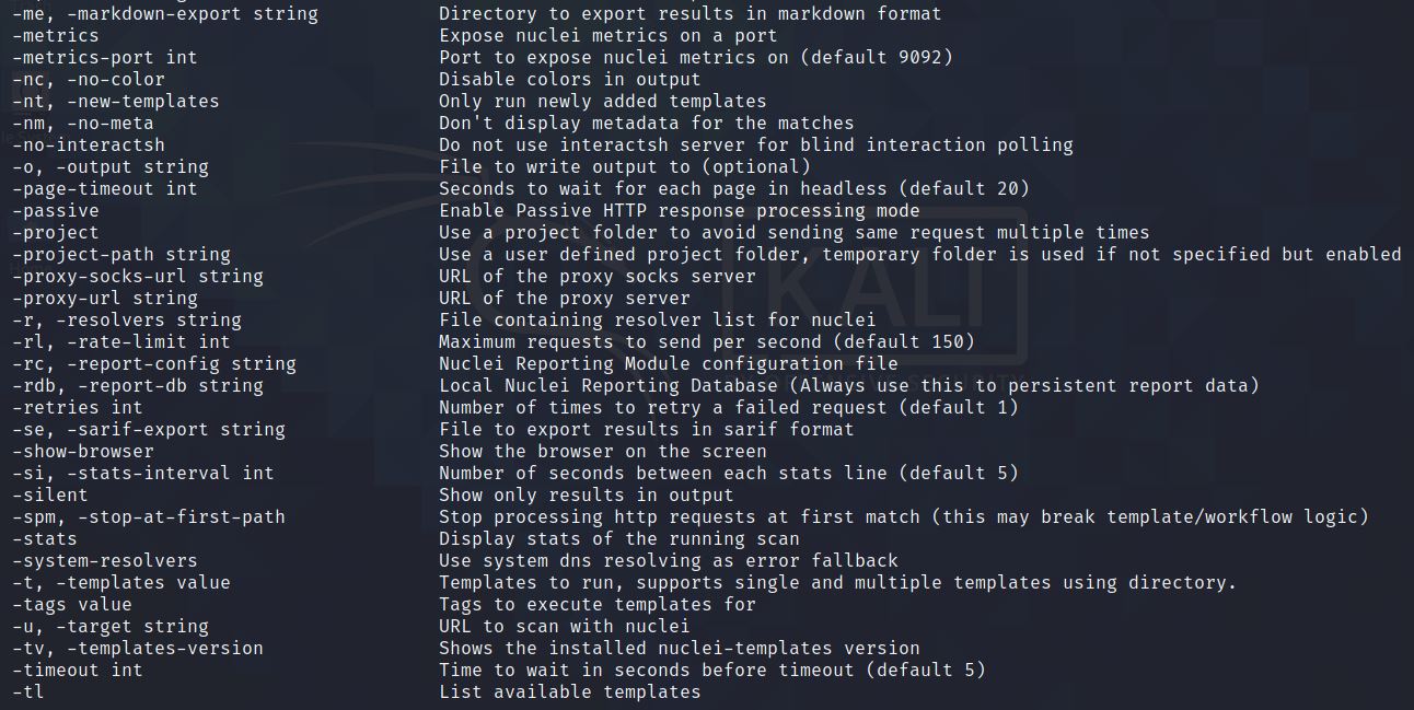 nuclei-help2 – All About Testing