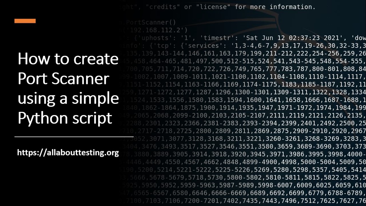 How To Create Port Scanner Using A Simple Python Script All About Testing