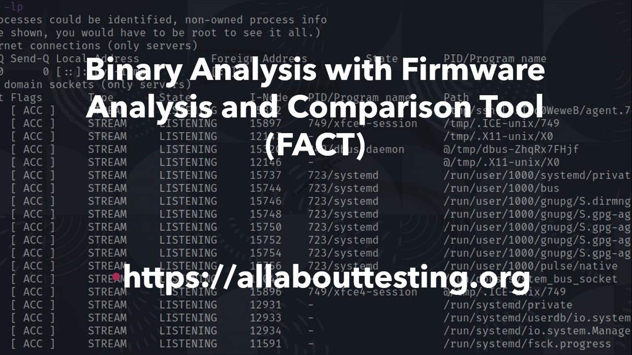 Binary Analysis Fact All About Testing